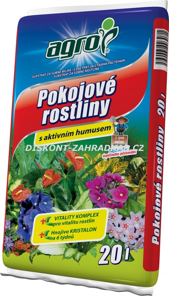 AGRO Substrát pro pokojové rostliny 20l :: Diskont-zahrádkář