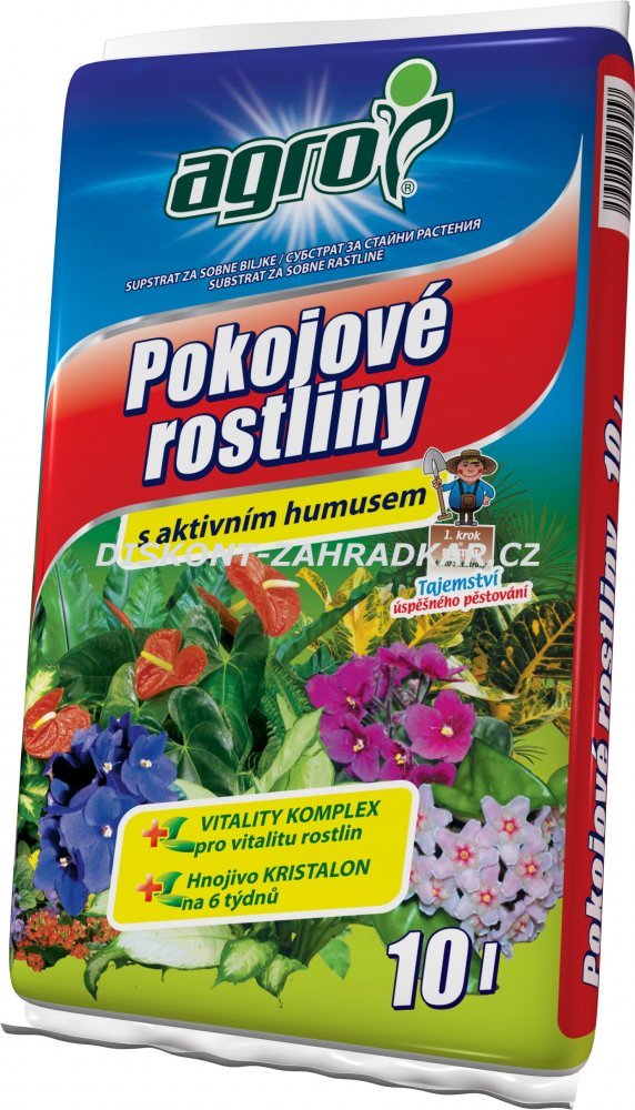 AGRO Substrát pro pokojové rostliny 10l :: Diskont-zahrádkář